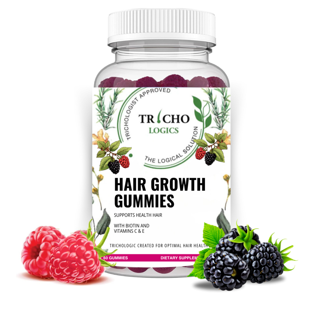 Hair Growth Berry Gummies by TrichoLogics Logic | Supplement, 60 ...